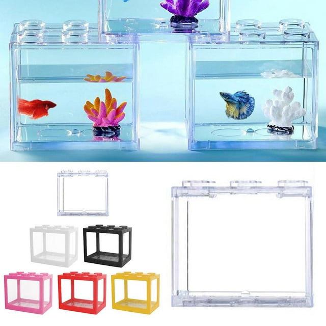 HPDL Stackable Building Blocks Betta Fish Tank Aquarium Creative Fish ...