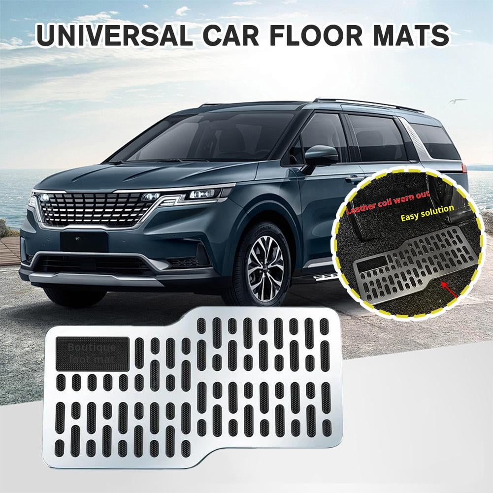 HPDL Stainless Steel Car Floor Carpet Mats Heel Plate Foot Rest Pedal ...