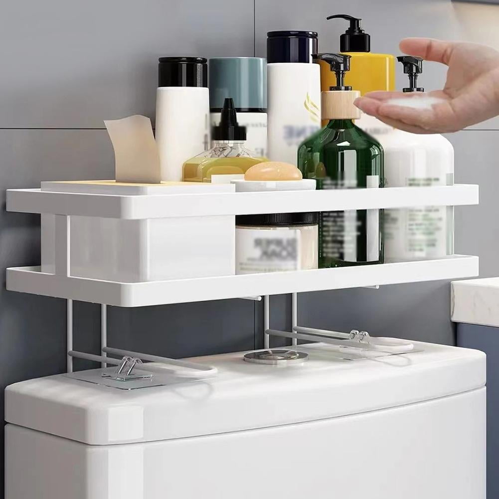 HPDL Toilet Water Tank Rack NonPunching Storage Rack Bathroom Ra ...