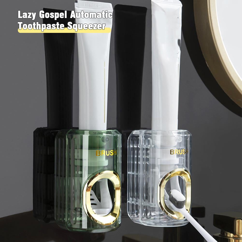 HPDL Toothpaste Dispenser Non Perforated Bathroom Wall Mounted Holder ...