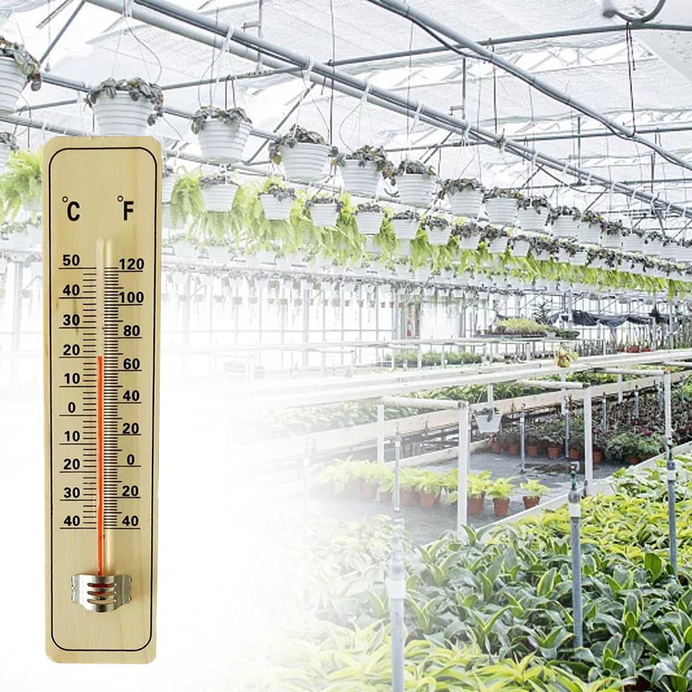 HPDL Traditional Wooden Wall Thermometer Garden Large Patio Greenhouse ...