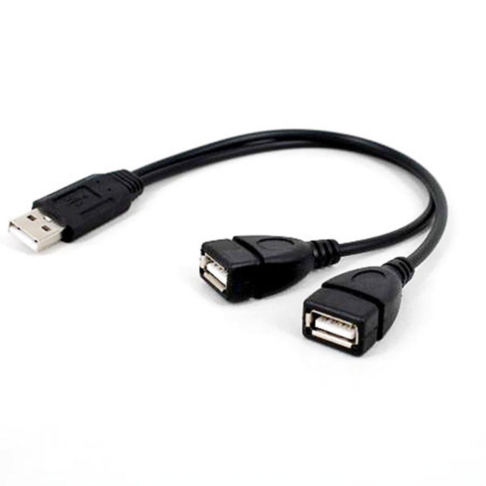 HPDL USB 2.0 A Male To 2 Dual USB Female Jack Y-Splitter Adapter Cord ...