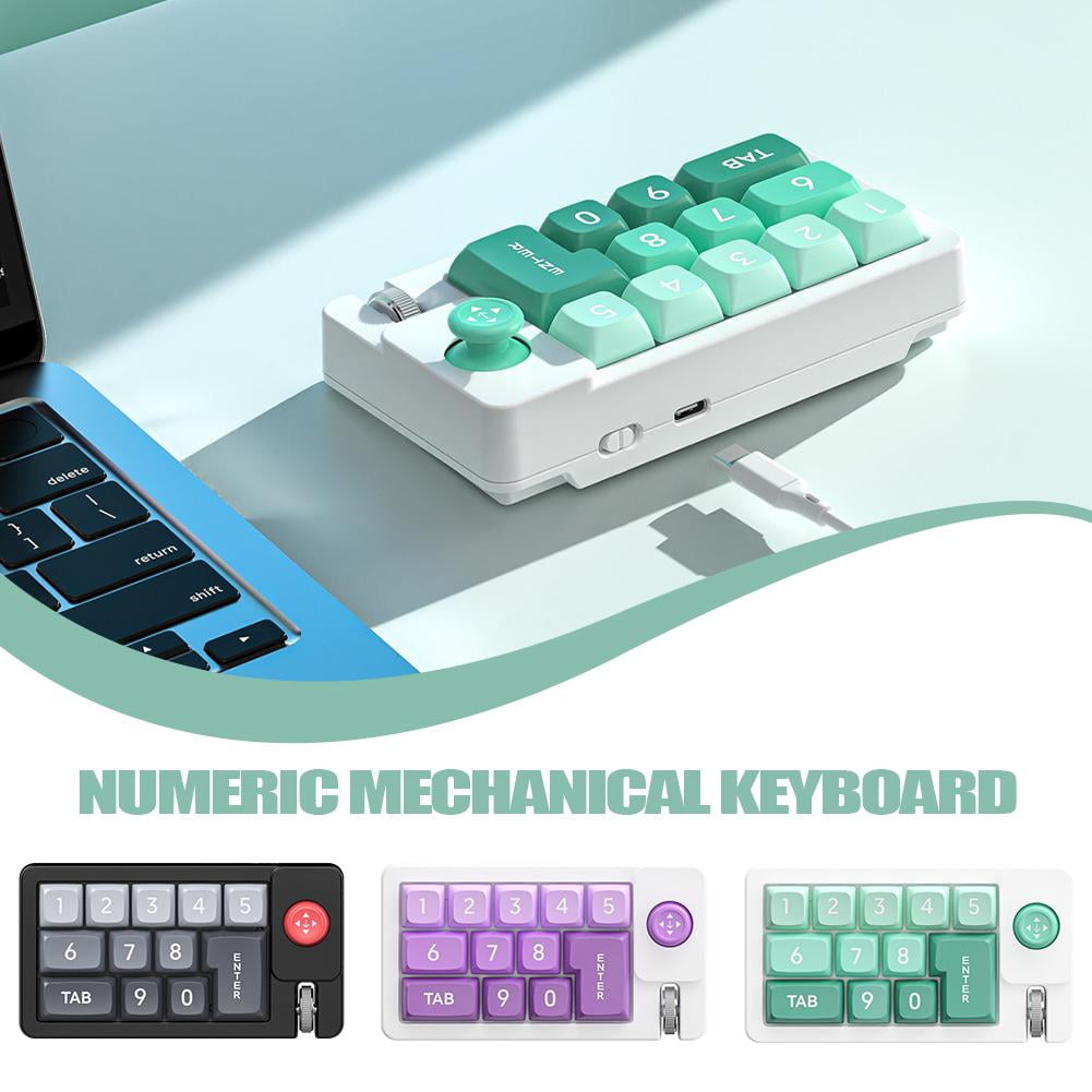 HPDL USB-C Mechanical Numeric Keypad RGB Backlight Wired 13 Keys Mini Numpad Keyboard - Walmart.com