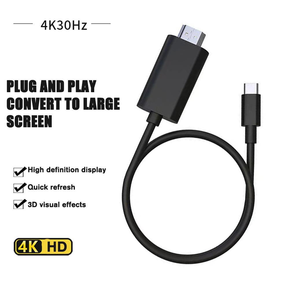 HPDL USB TypeC to HDMI Converter Cable 4K 30Hz For Phone Connection to ...