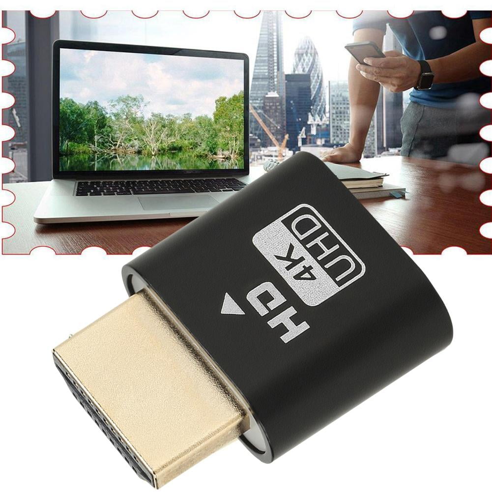 HPDL VGA Virtual Display Adapter HDMI-compatible 1.4 DDC EDID Dummy ...
