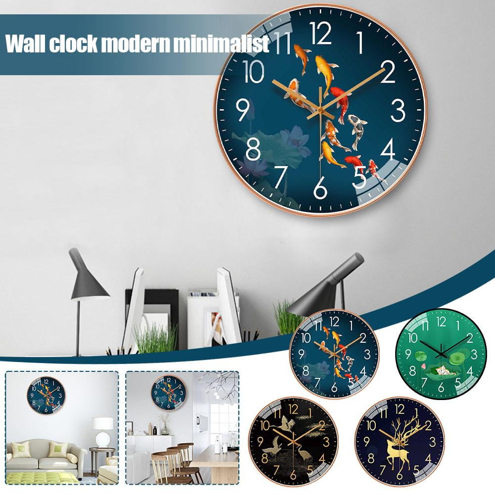 HPDL Wall Clock Round Modern Minimalist Marker Kitchen Home Clocks ...