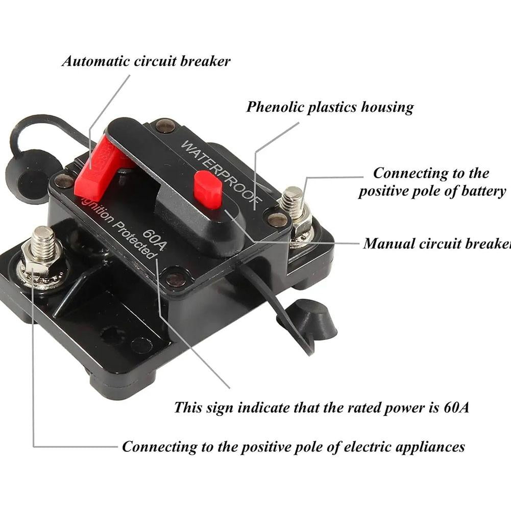 HPDL Waterproof Inline Fuse Inverter Marine Circuit Breaker for Car ...