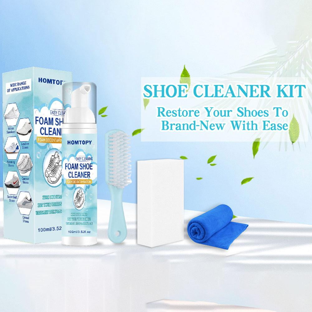 HPDL White Shoes Cleaner Kit Whitening Shoe Dirt Yellow Cleaning Foam ...