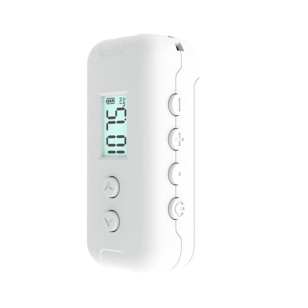 HPDL White mini portable listening radio small radio FM outdoor FM ...
