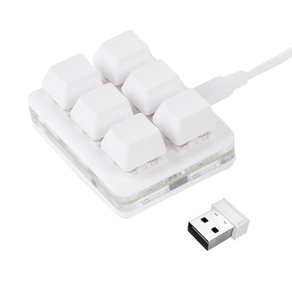HPDL White new small keyboard 6 keys typec interface wireless Bluetooth ...