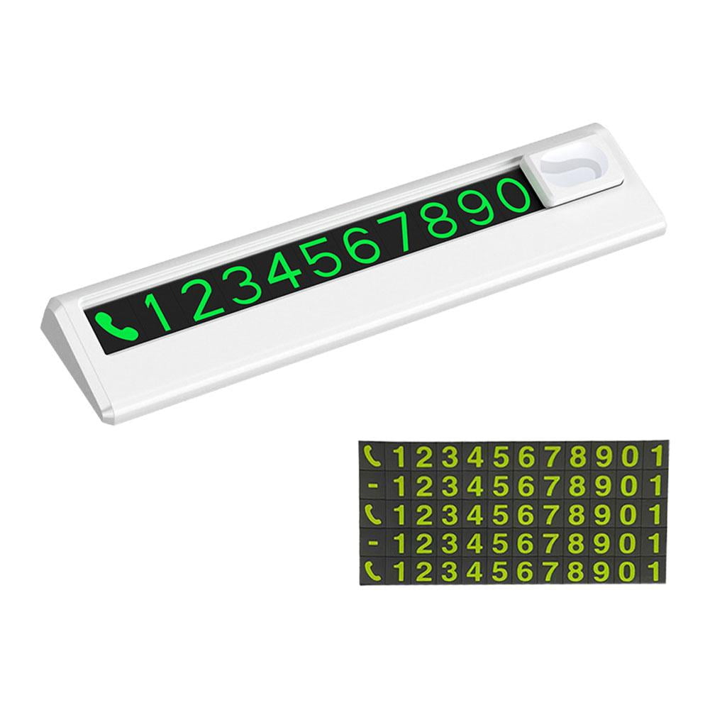 HPDL White parking phone number sign high temperature resistant vehicle temporary parking sign ...