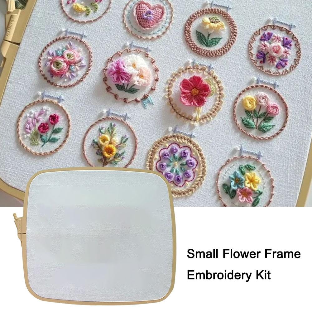 HPDL ZHOSXRC Small Flower Frame Embroidery KitEmbroidery Starter ...