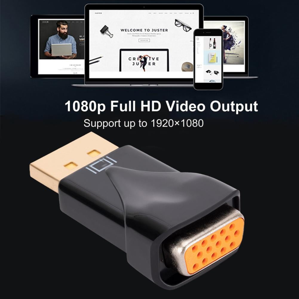 HPDL 1080P DP Male to VGA Female Converter Adapter For Projector HDTV ...