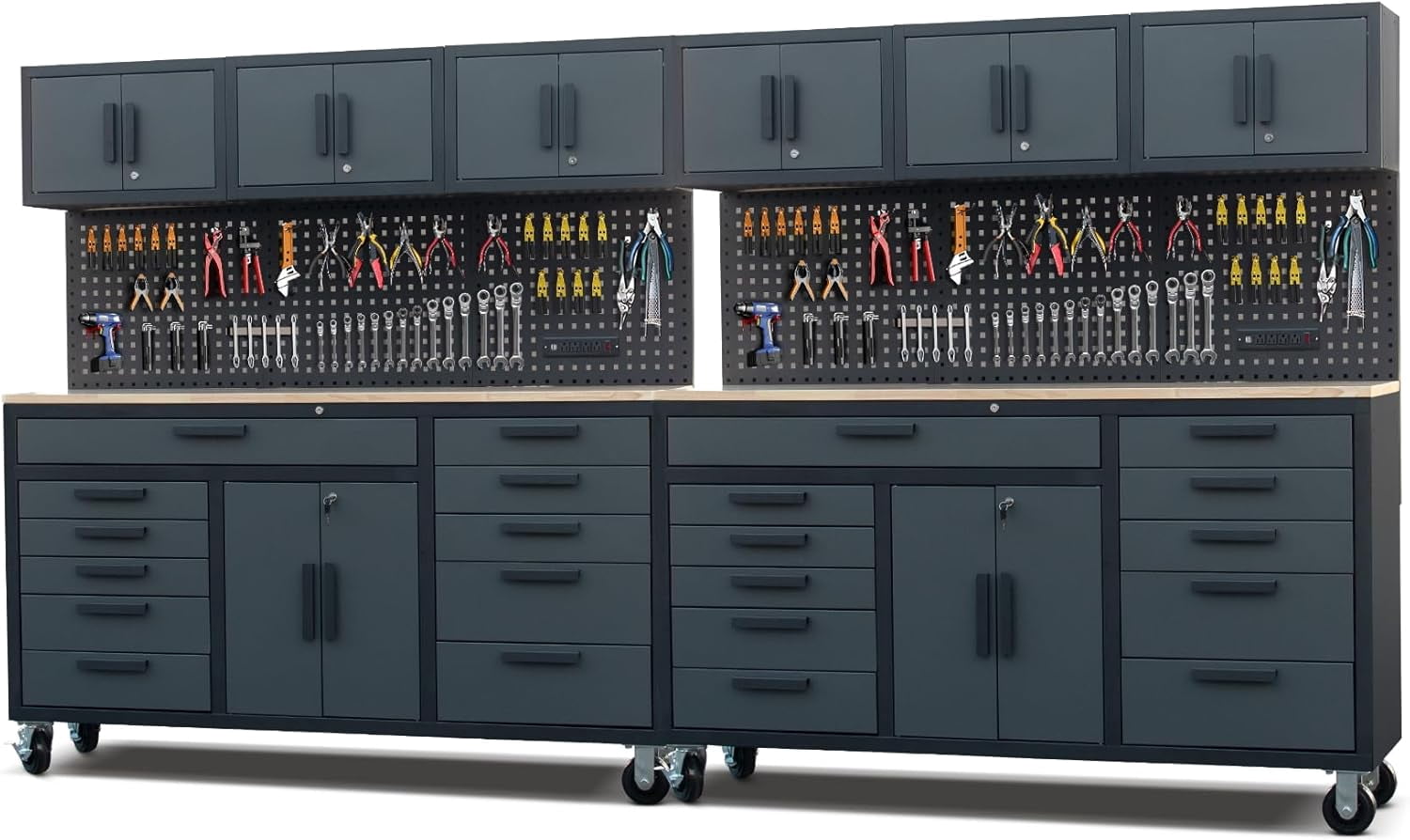 HPDMC 72in Rolling Tool Chest Cabinet, 2PCS Mobile Garage Workbench ...