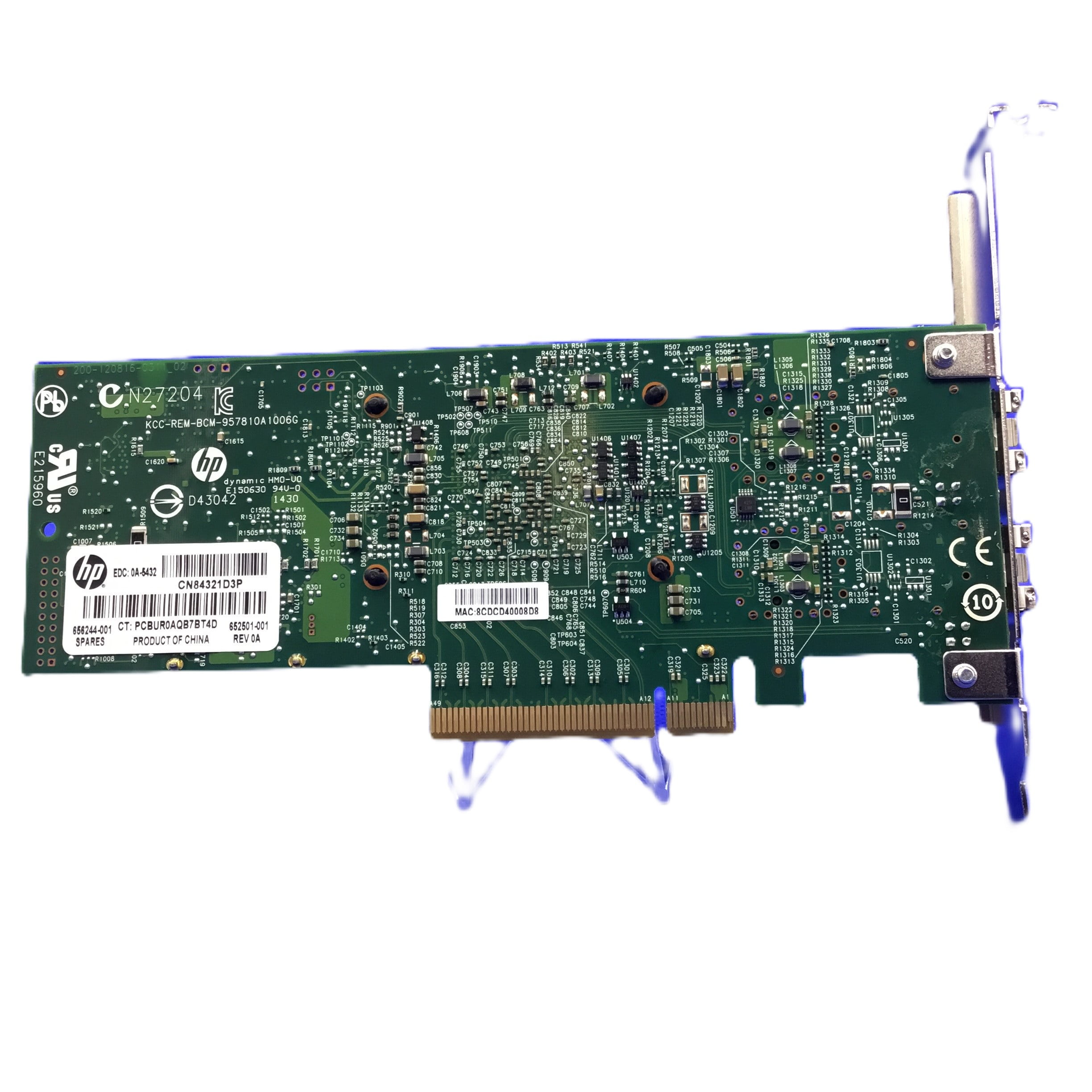 Pre-Owned HPE 652503-B21 530SFP+ 10GB 2P ADAPTER, 656244-001 Good ...