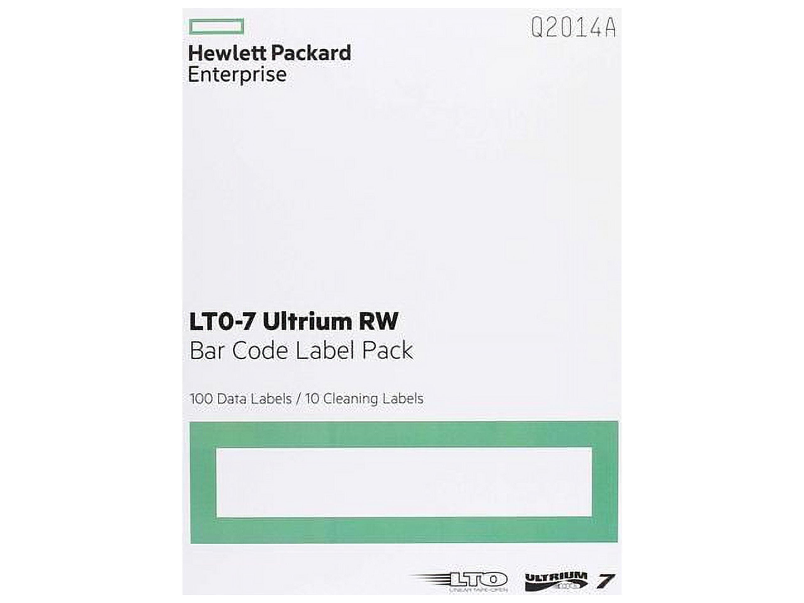 HPE LTO-7 Ultrium RW Bar Code Label Pack - Walmart.com