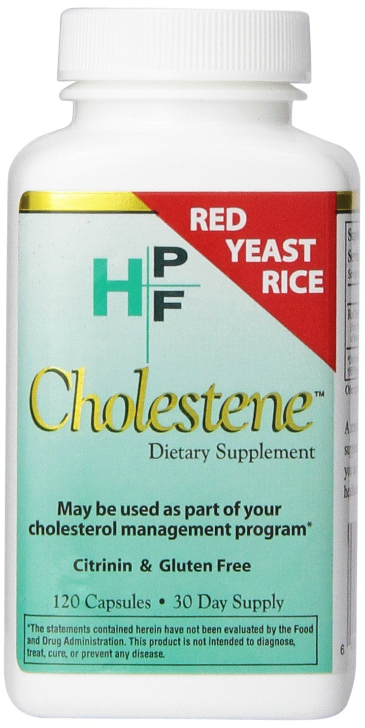 HPF Cholestene Red Yeast Rice 1200mg, Cholesterol Supplements, 120 ...
