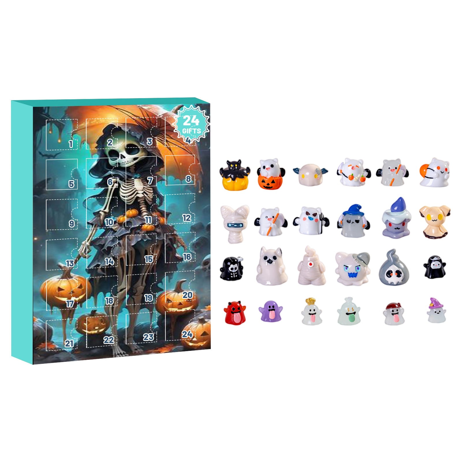HPHW 24pc Halloween Ghost Countdown Calendar 2025 Halloween Surprise ...
