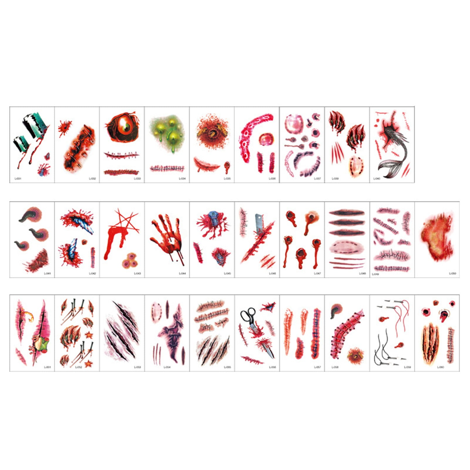 HPHW Halloween Stickers Party Makeup Face Stickers Festival Decoration ...