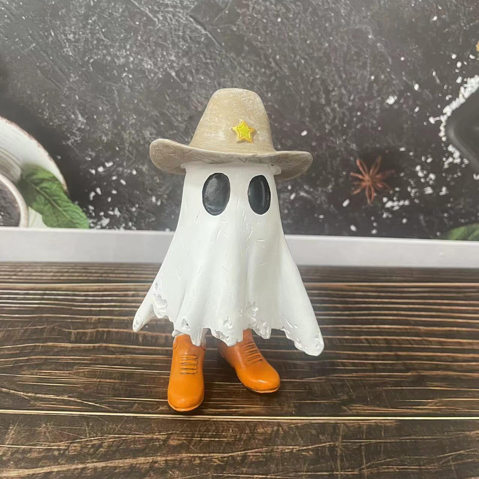 HPHW Light Up GhostHalloween Statue , Cowboy Statues,Halloween Statue ...