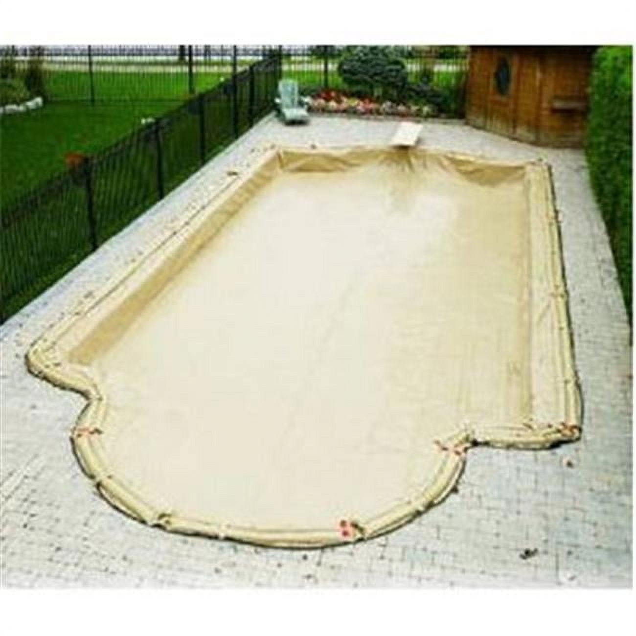 HPI Armor Kote 20' x 44' Rectangle Swimming Pool Tan/Blue Winter Cover ...