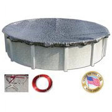 Heritage Heavy-Duty 24 ft. Round Above-Ground Pool Winter Cover with 12 ...