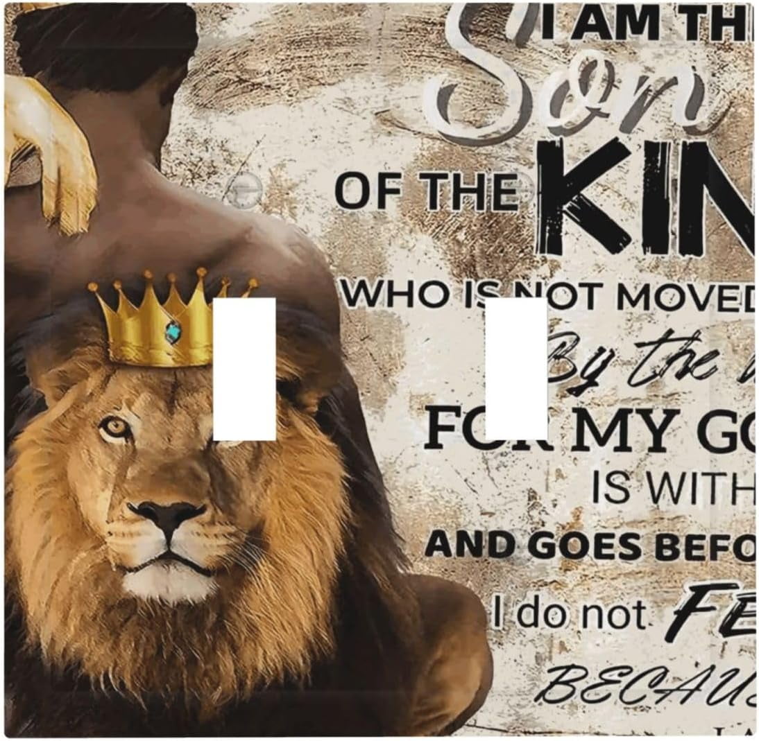 HPINK-T 2 Toggle Mid size Receptacle Quotes African Man Afro Lion Theme ...
