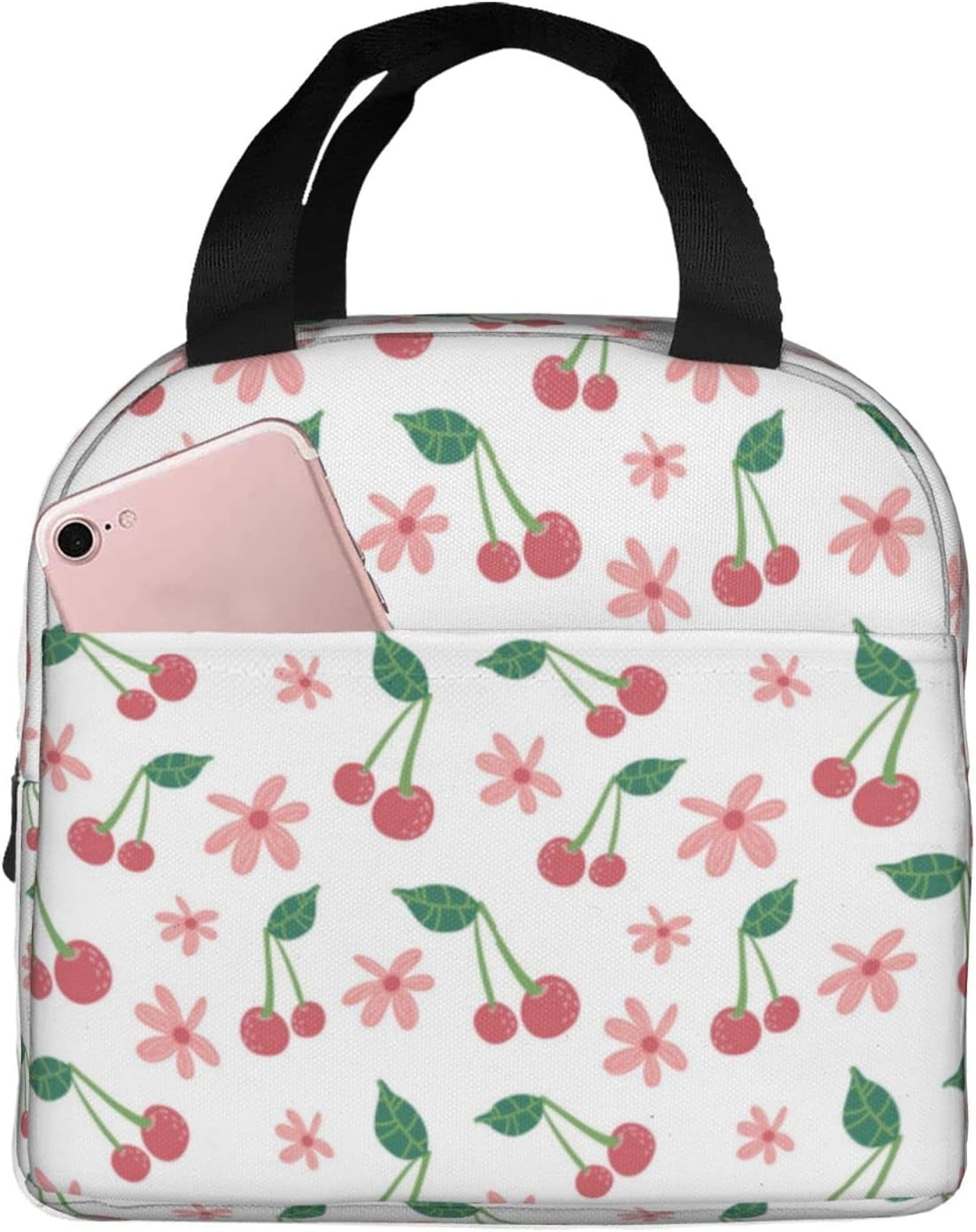 HPINK-T Aesthetic Cherry Lunch Bag for Women Men, Cute Cherry Print ...