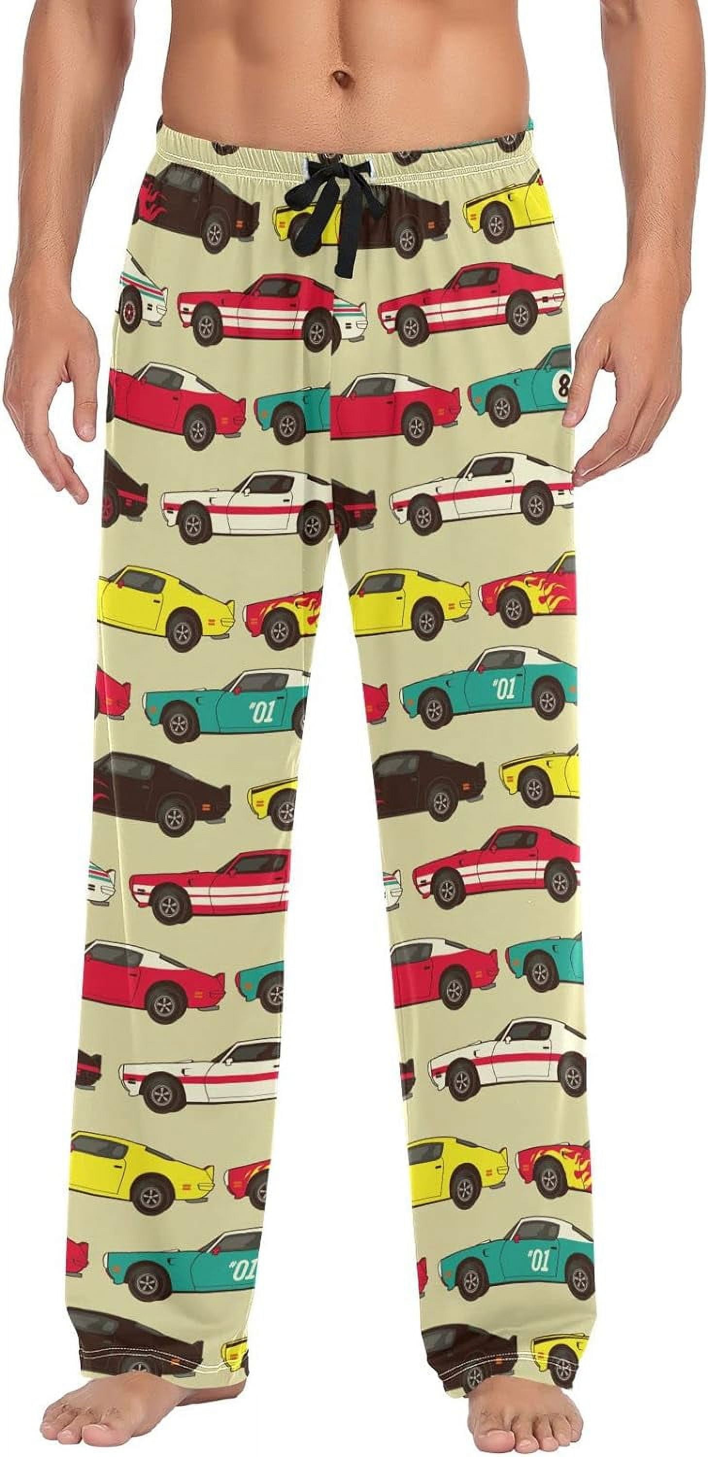 HPINK-T American Classic Car Print Pajama Pants for Men Pajama Bottoms ...