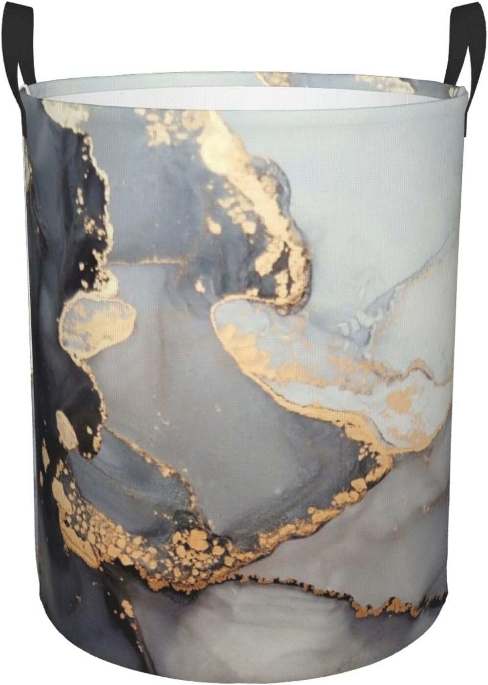 HPINK-T Black Grey Gold Fluid Style Large Laundry Basket Laundry Hamper ...