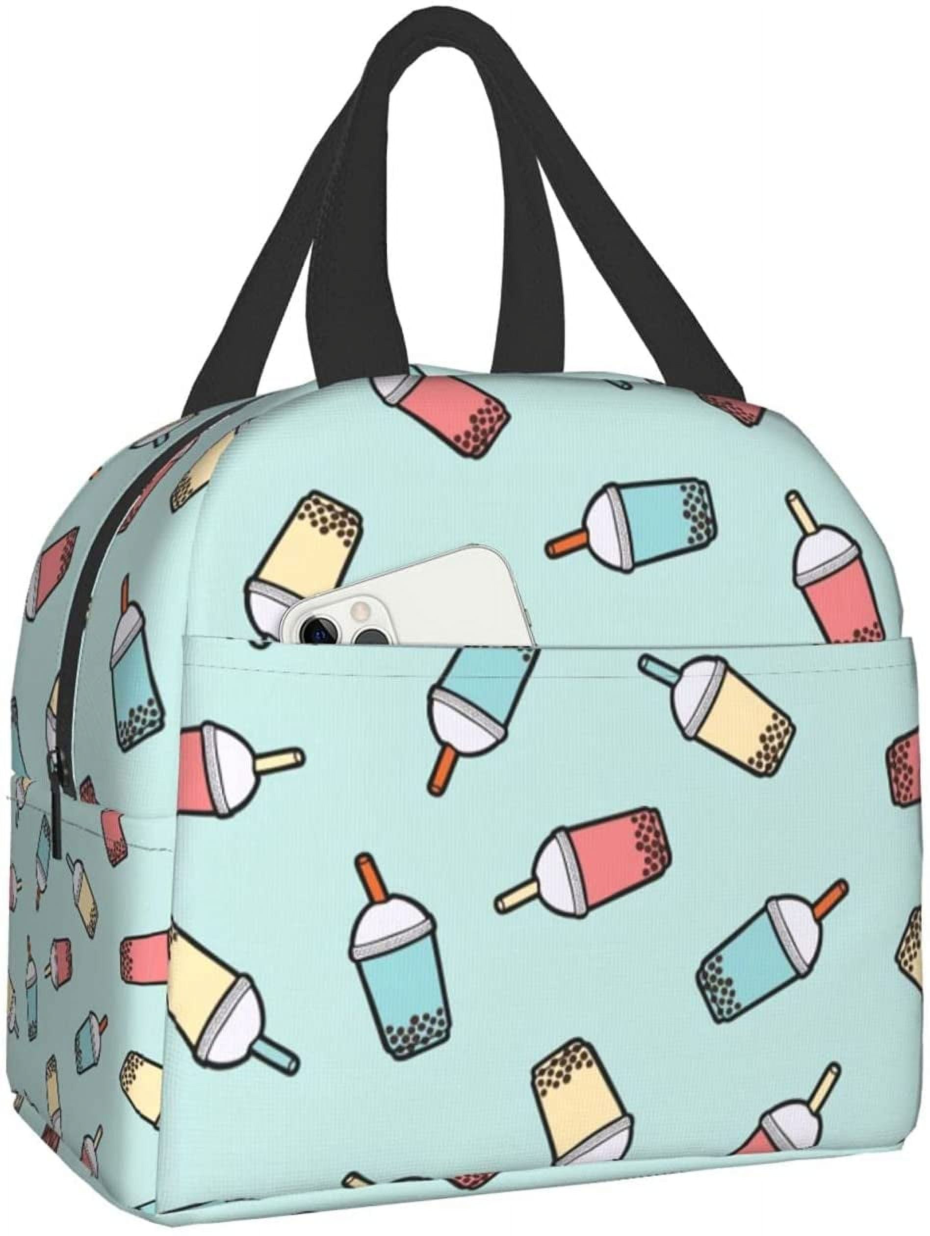 HPINK-T Bubble Tea Lunch Box Insulated Lunch Boxes Waterproof Lunch Bag ...