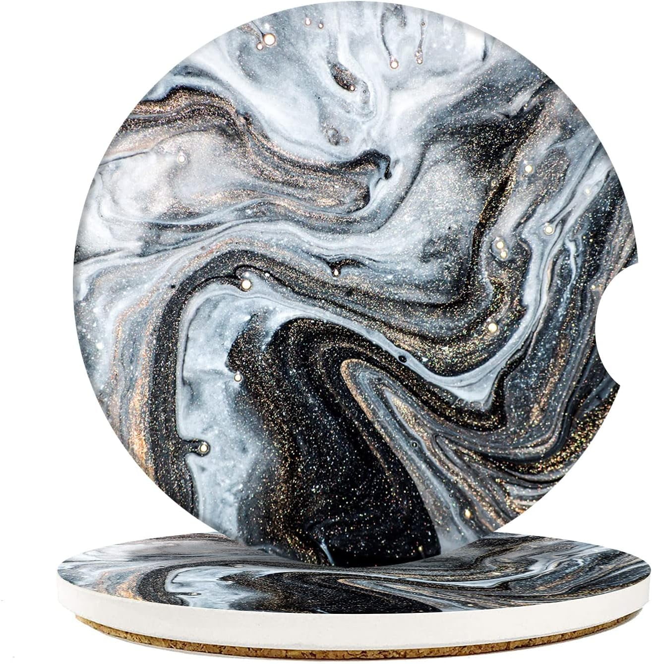 HPINK-T Car Coasters for Drinks Absorbent, 2 Pack Cup Holders, 2.56 ...