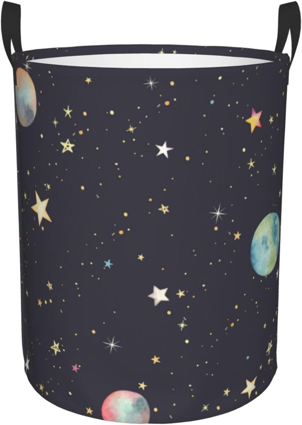 HPINK-T Colorful Stars and Planets Cosmos Large Laundry Basket Laundry ...