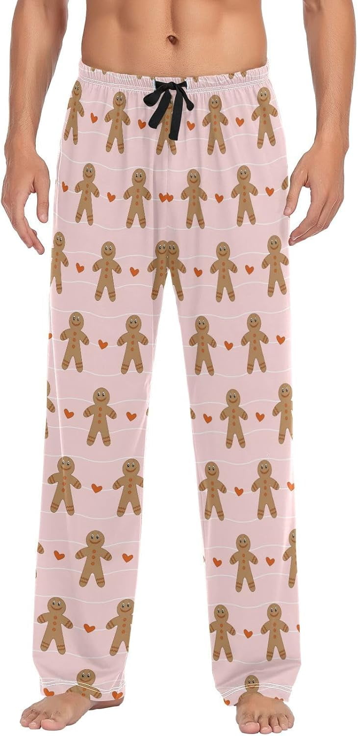 HPINK-T Gingerbread man Mens Sleep Pajama Pants Set Bottoms Ginger Man ...