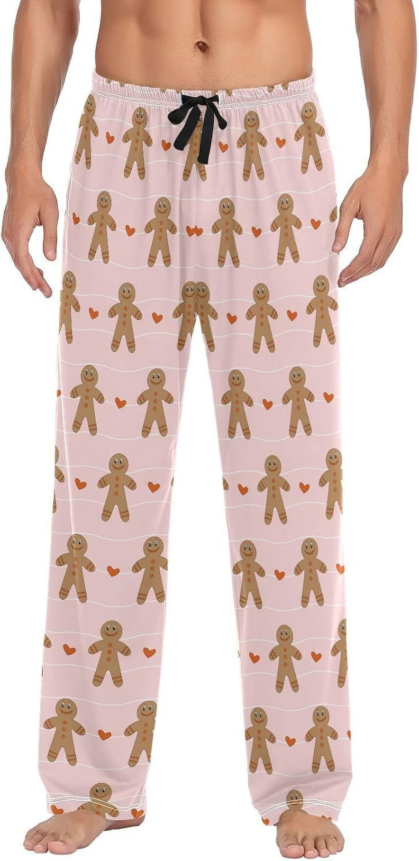 HPINK-T Gingerbread man Mens Sleep Pajama Pants Set Bottoms Ginger Man ...