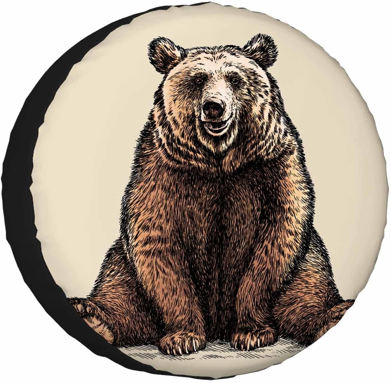 HPINK-T Lonely Carved Bear Spare Tire Cover Tire Covers Weatherproof ...