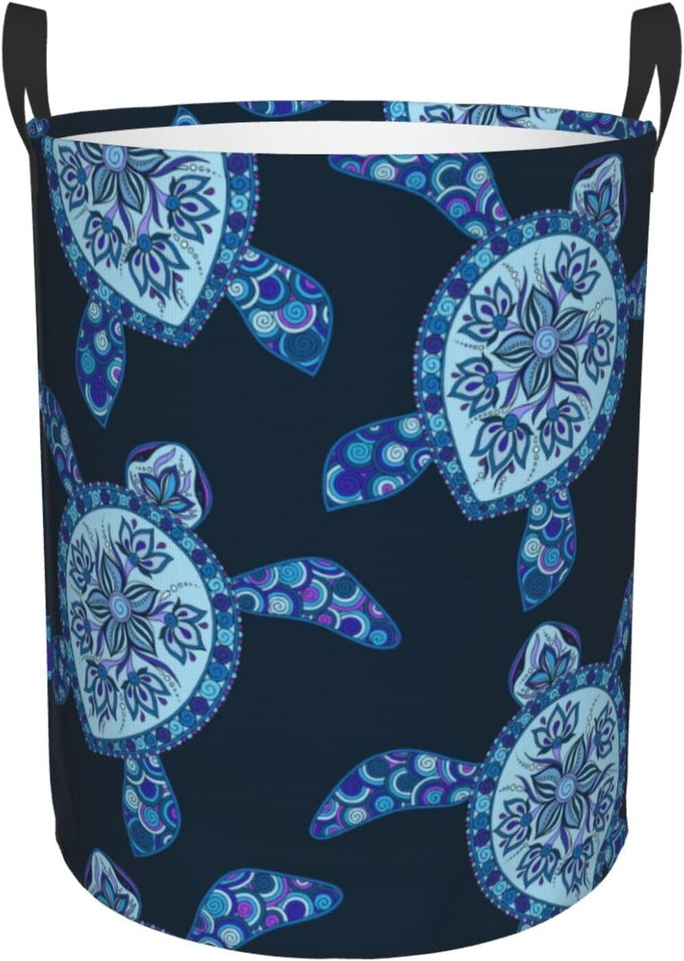 HPINK-T Mehndi Style Turtle Large Laundry Basket Laundry Hamper Bag ...