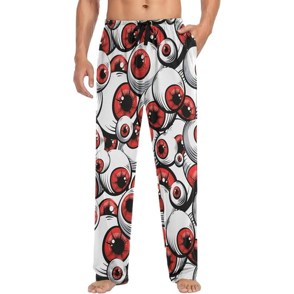 HPINK-T Men's Pajama Pants 100% Cotton Lounge Soft Warm Sleepwear Pants ...