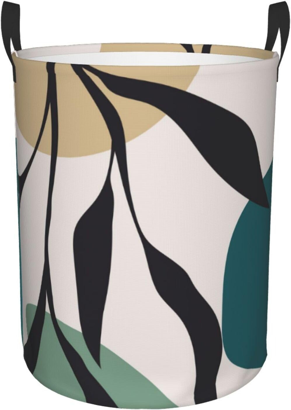 HPINK-T Modern Abstract Leaf Large Laundry Basket Laundry Hamper Bag ...