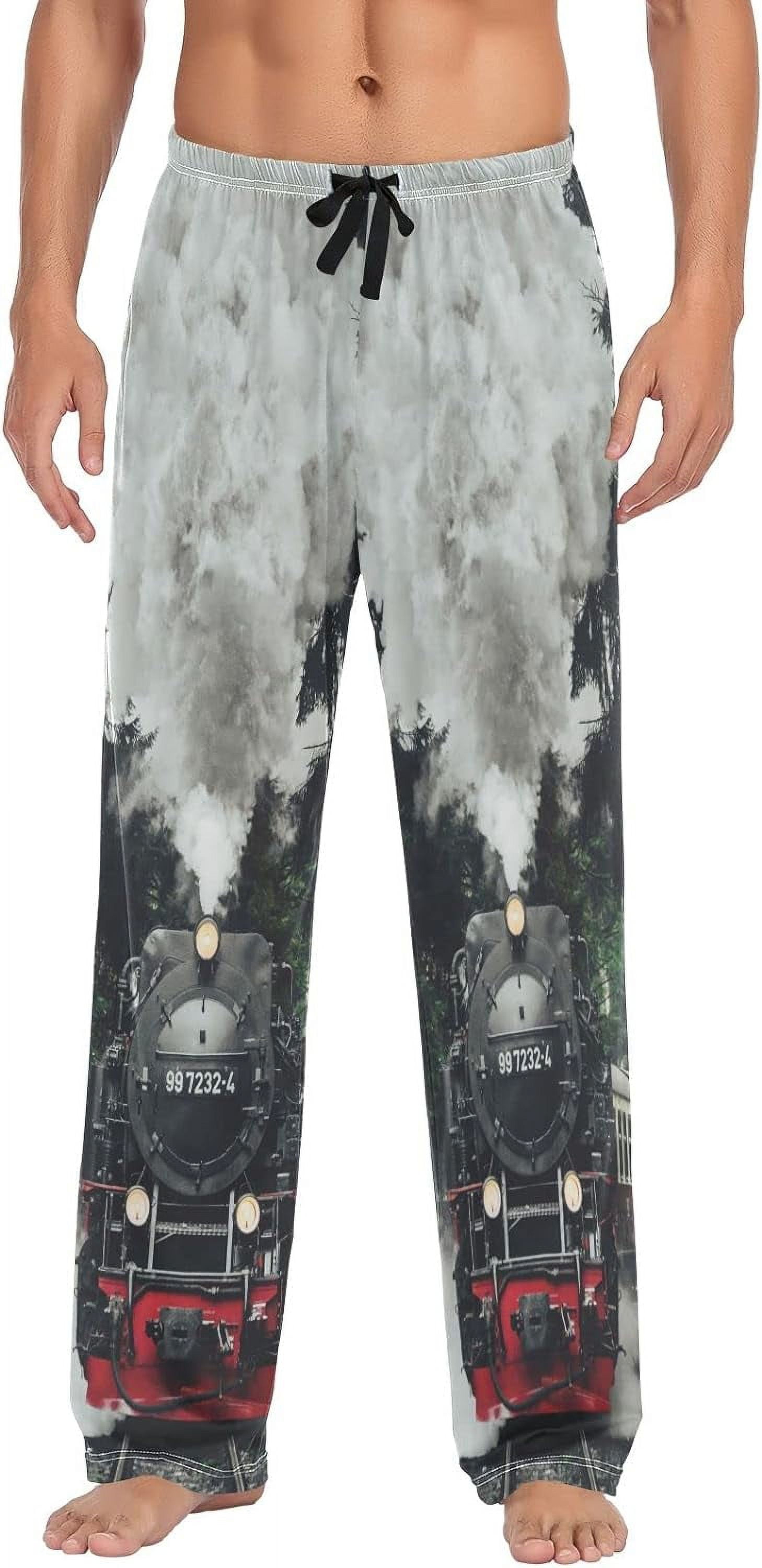 HPINK-T Multi- Train Men's Pajama Pants Cartoon Dinosaur Pjs Bottoms ...