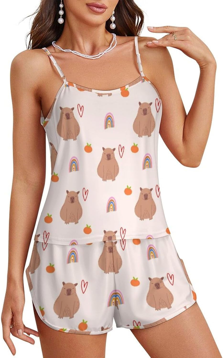 HPINK-T Pajama Sets for Women Pizza Theme Seamless Pattern Sleepwear 2 ...