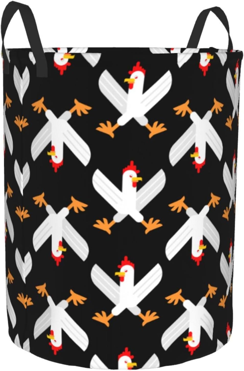 HPINK-T Rooster Collapsible Laundry Basket,Laundry Hamper With Handles ...