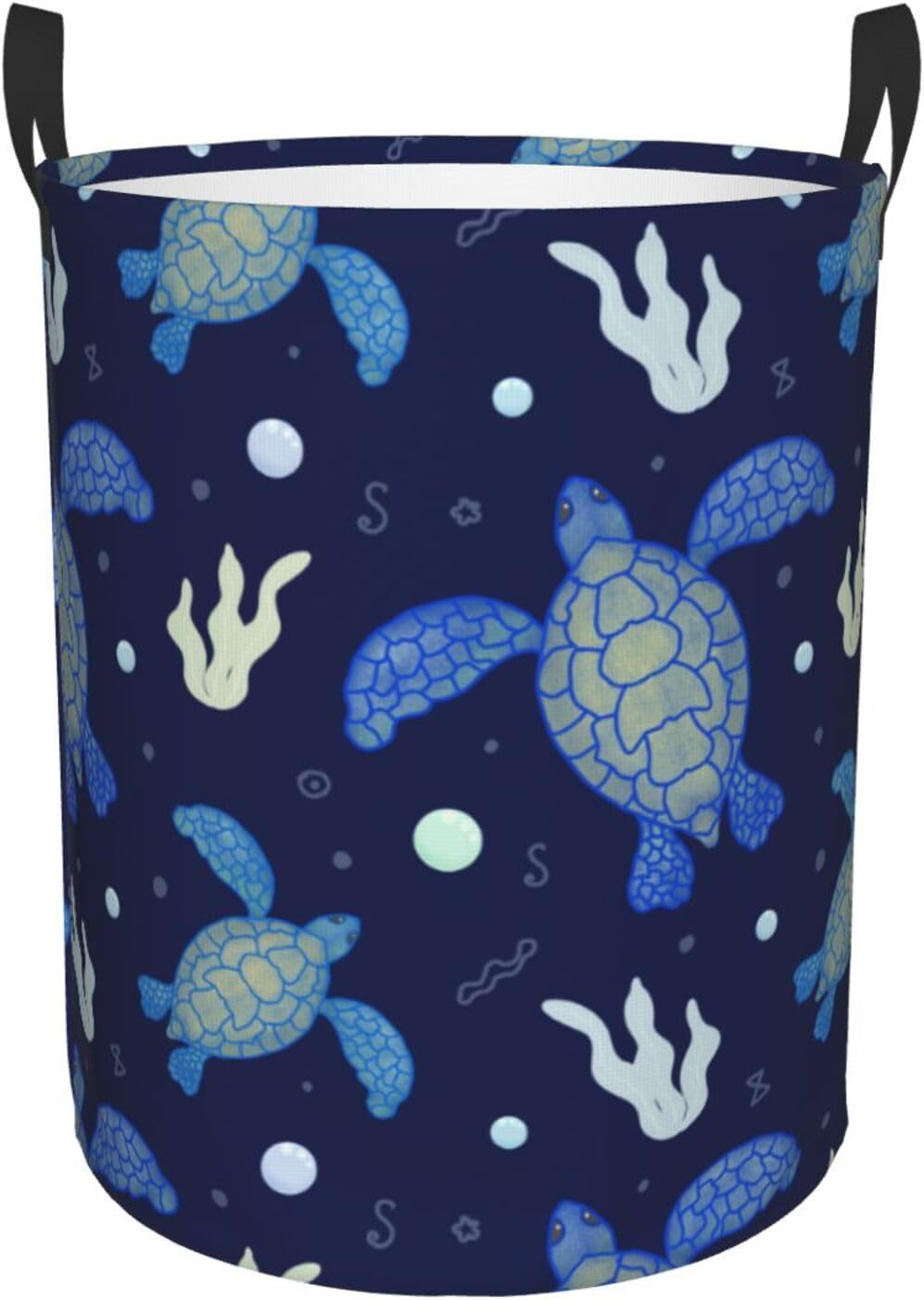 HPINK-T Sea Turtle Blue Collapsible Laundry Basket,Laundry Hamper With ...