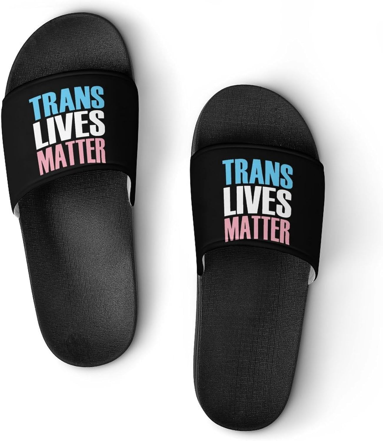 HPINK-T Trans Transgender Lives Matter -LGBT Pride Funny Slide Sandals ...