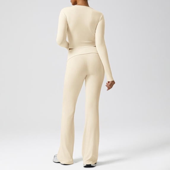 HPINK-T Women's 2 Piece Lounge Outfits Slim Short Sleeve Tops Flare ...