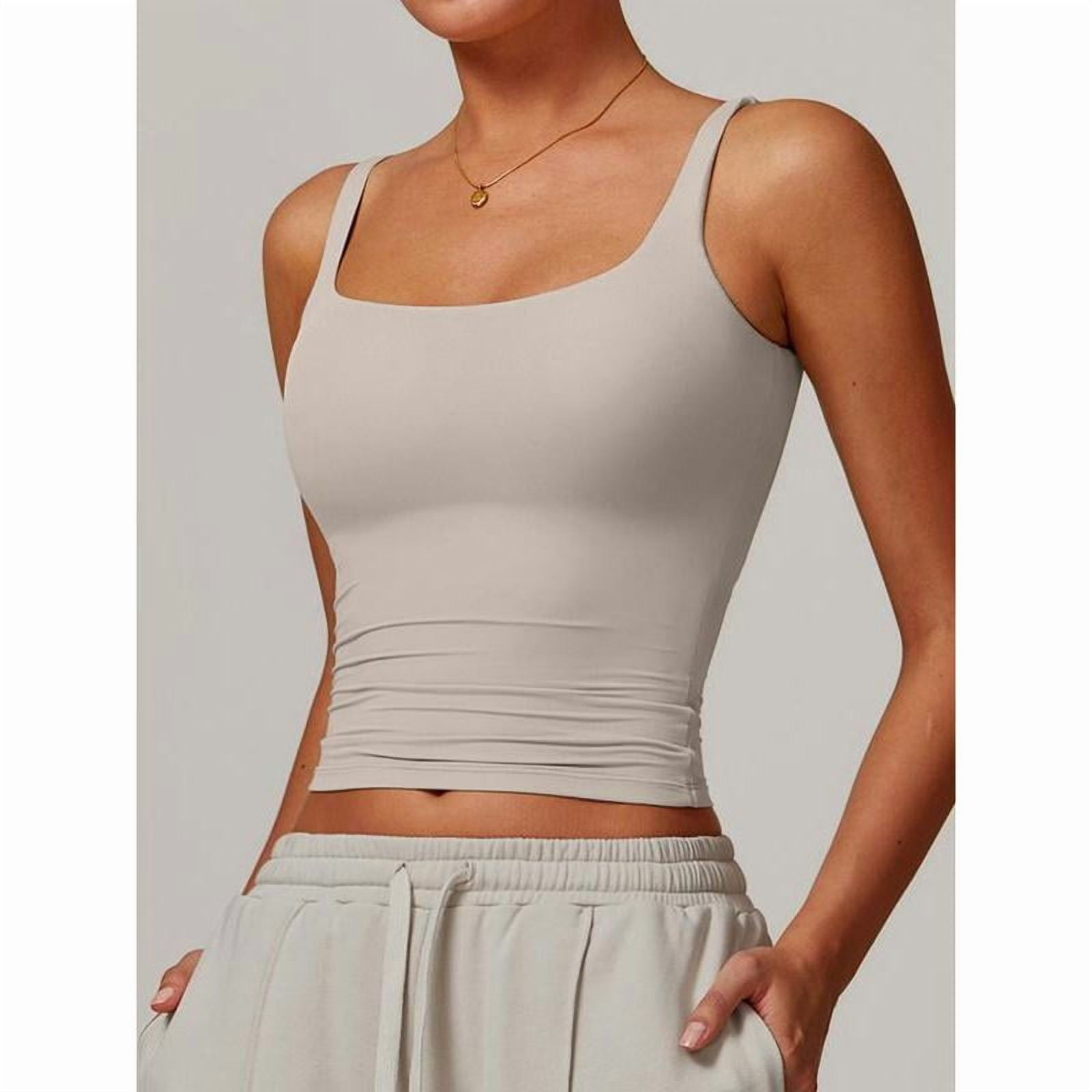 HPINK-T Women's Solid Color Sports Vest, Comfortable Breathable ...