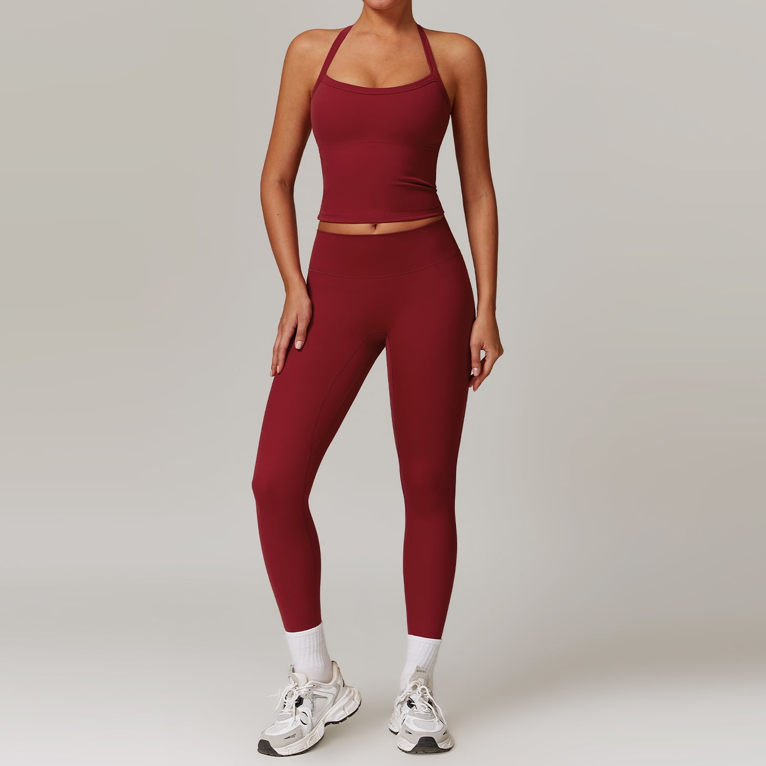 HPINK-T Womens Workout Sets 2 Piece Yoga Outfits High Waist Leggings ...