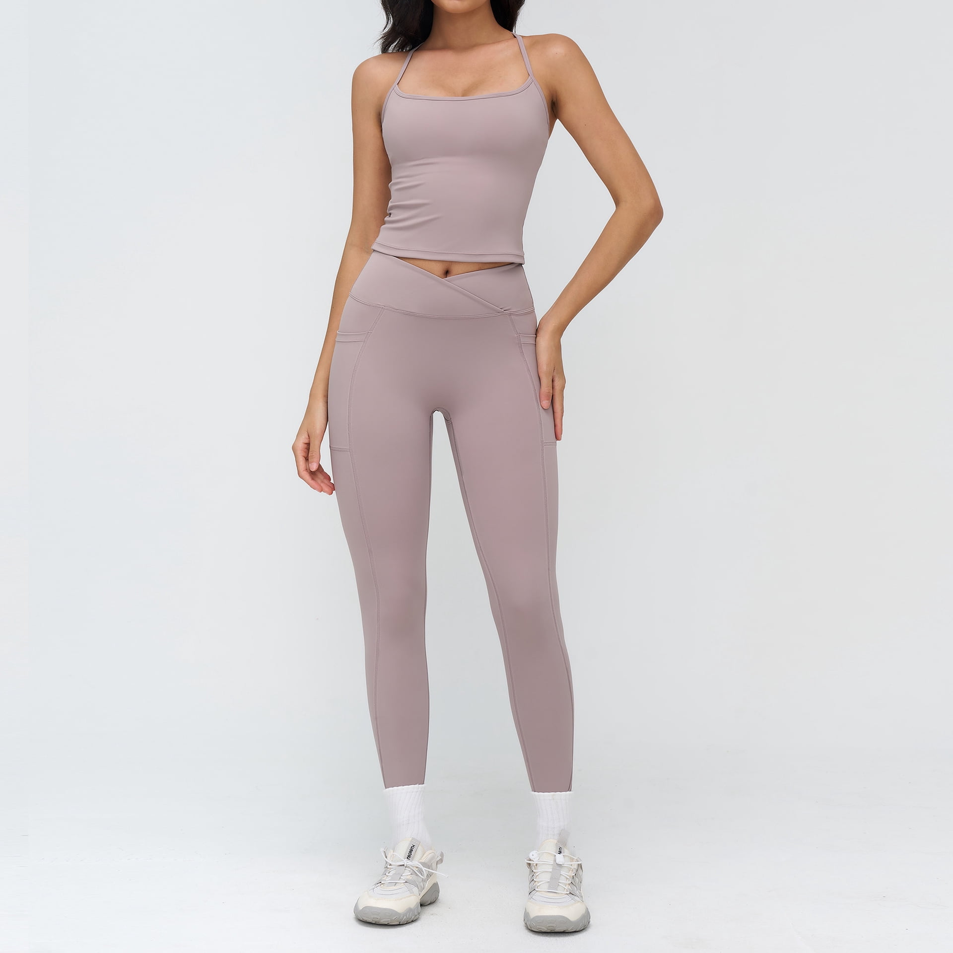 HPINK-T Workout Sets for Women 2 Piece Sports Bra Seamless Leggings ...