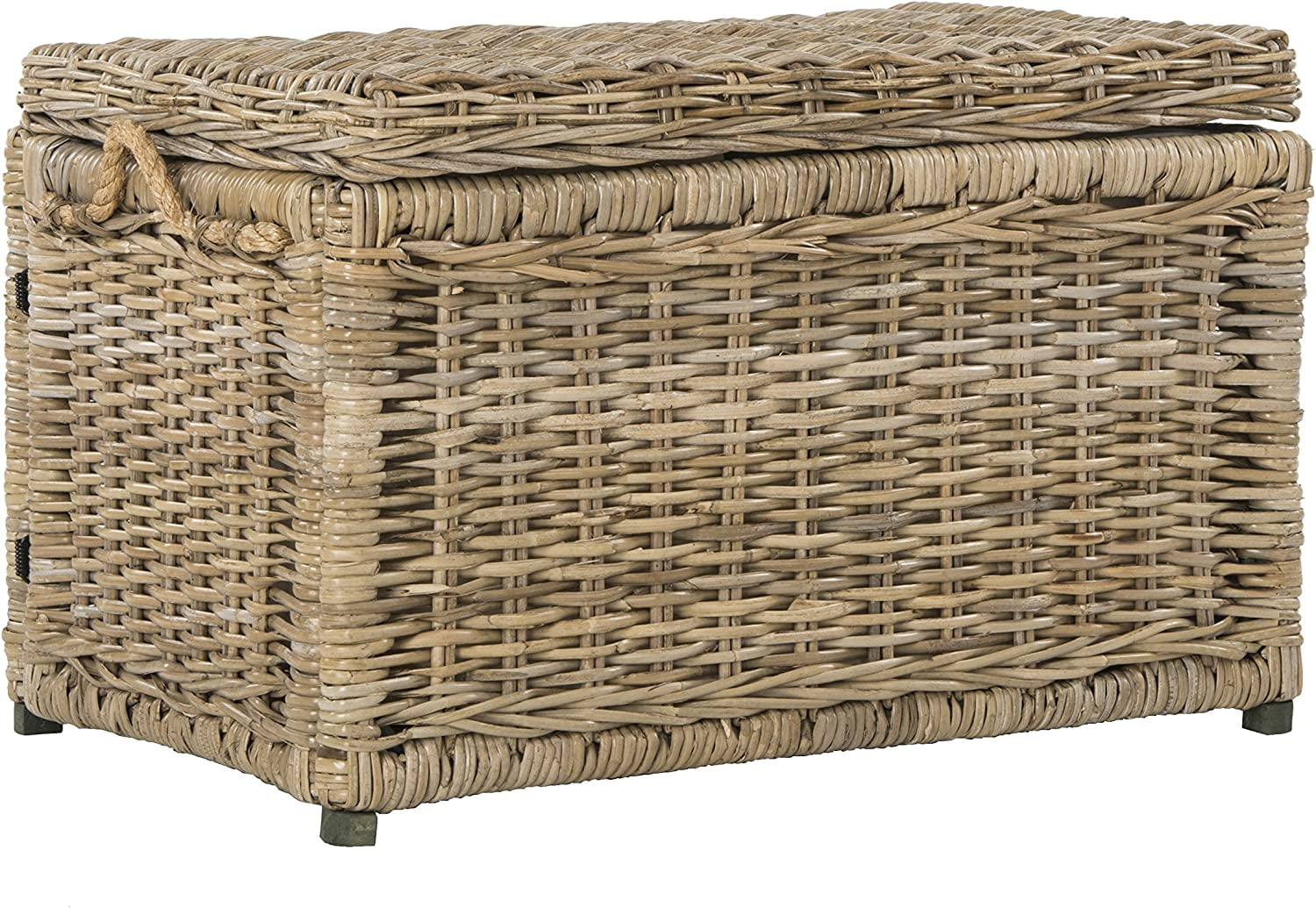 HPM9003B Jacob 30" Wicker Storage Trunk, Collapsible for flat storage ...