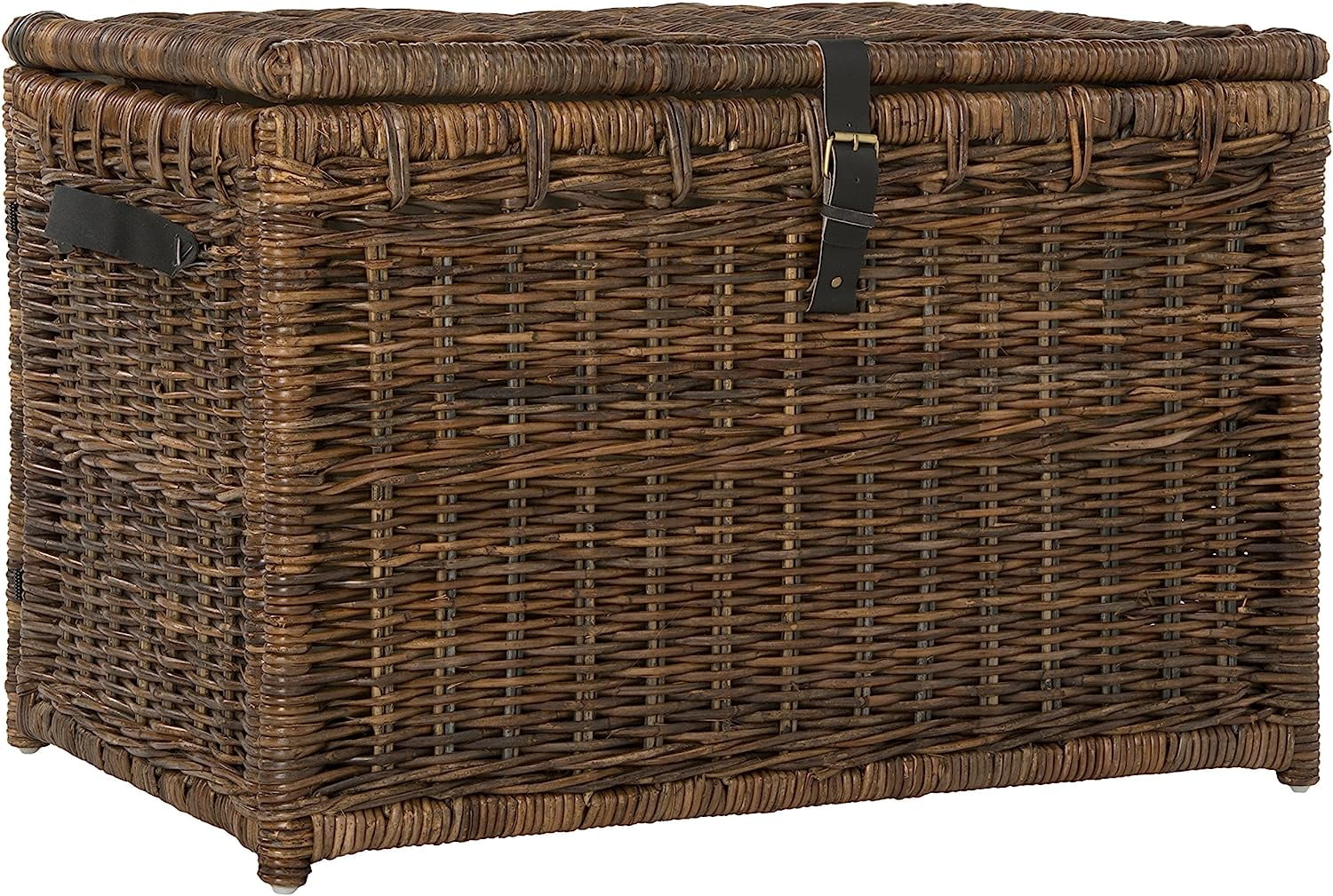 HPM9004A Michael 35" Wicker Storage Trunk, Collapsible for flat storage ...